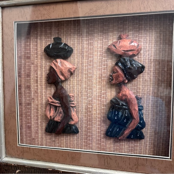 Vintage | Wall Decor | Mid Century Modern Tribal Art Shadow Box ...